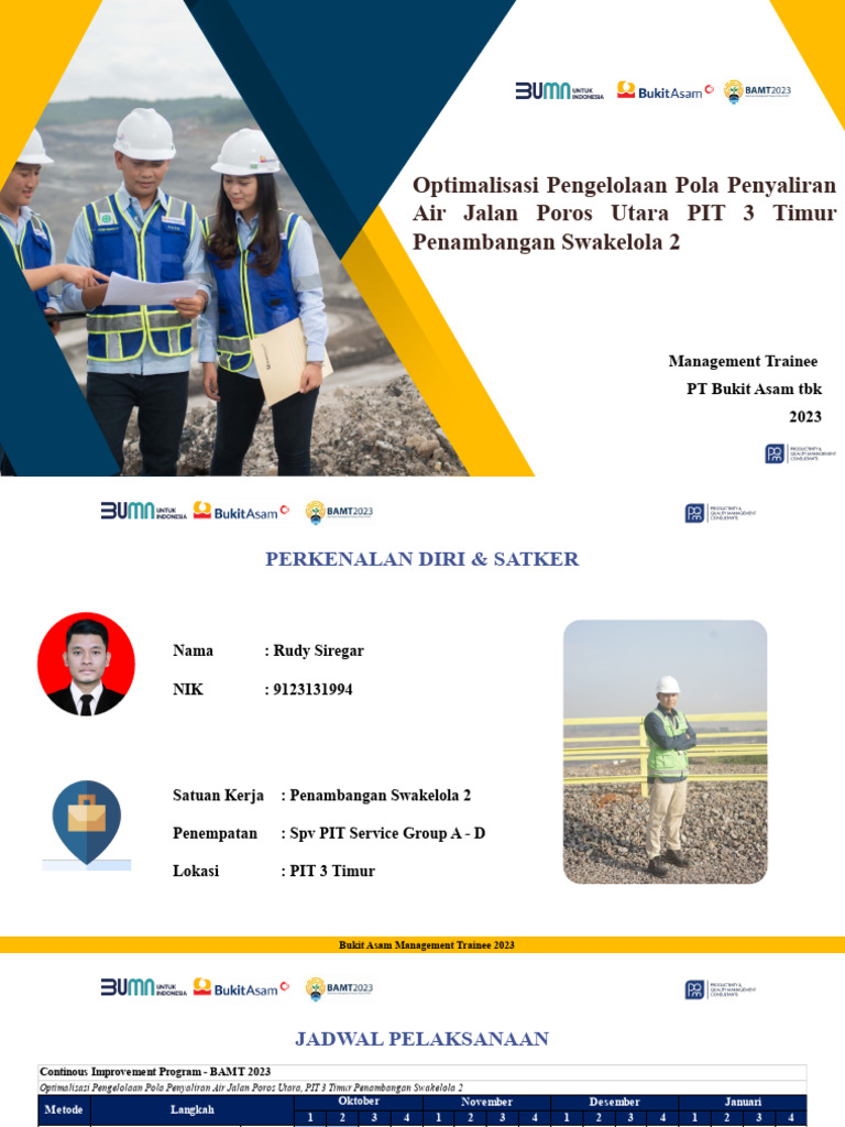 Final Presentasi - Optimalisasi Pengelolaan Sistem Penyaliran Air Jalan ...