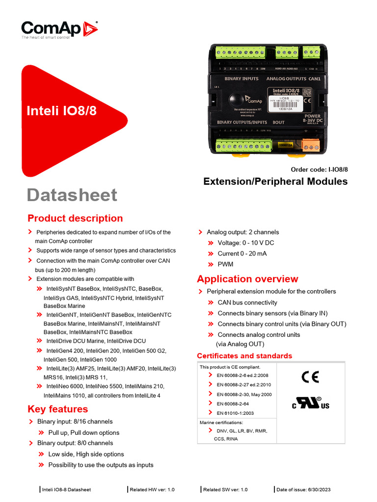 Inteli Io8-8 Datasheet | PDF | Power Supply | Electric Power