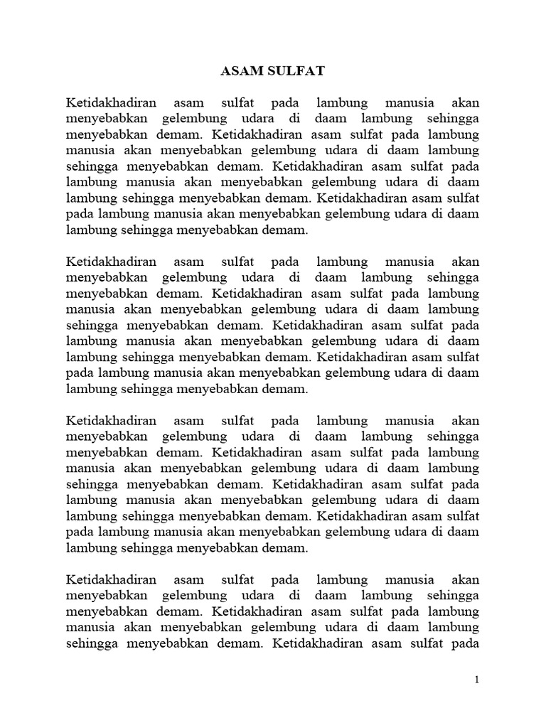 Asam Sulfat | PDF