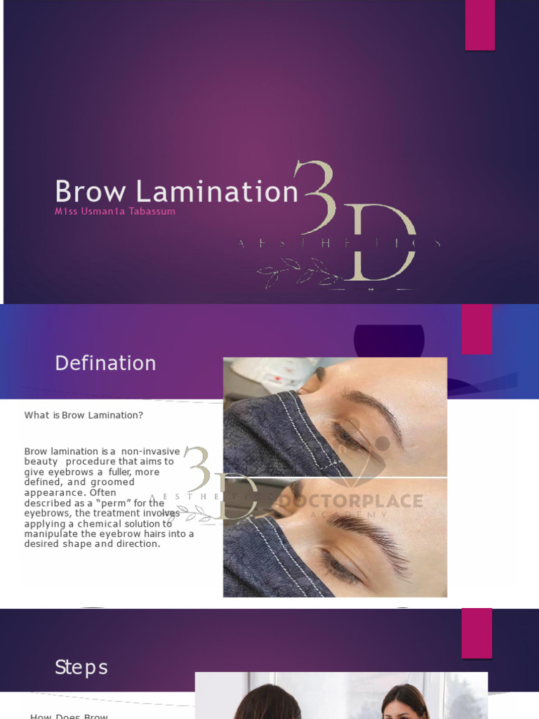 Brow lamination | PDF | Eyebrow | Human Appearance