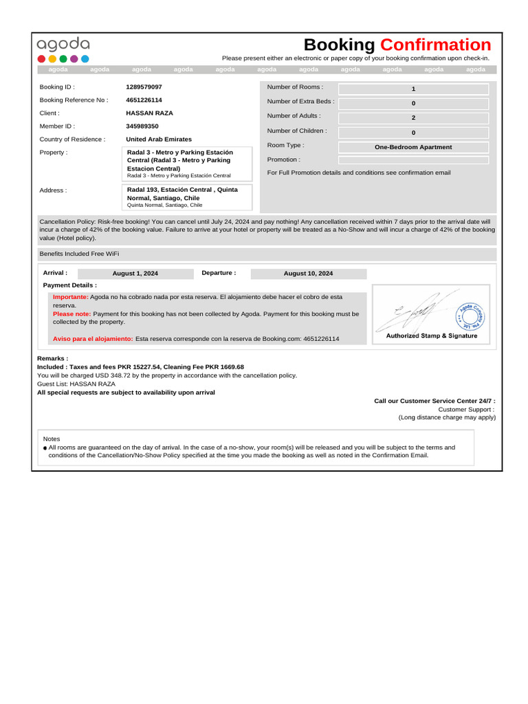 Booking Payment Instructions | PDF | Payments