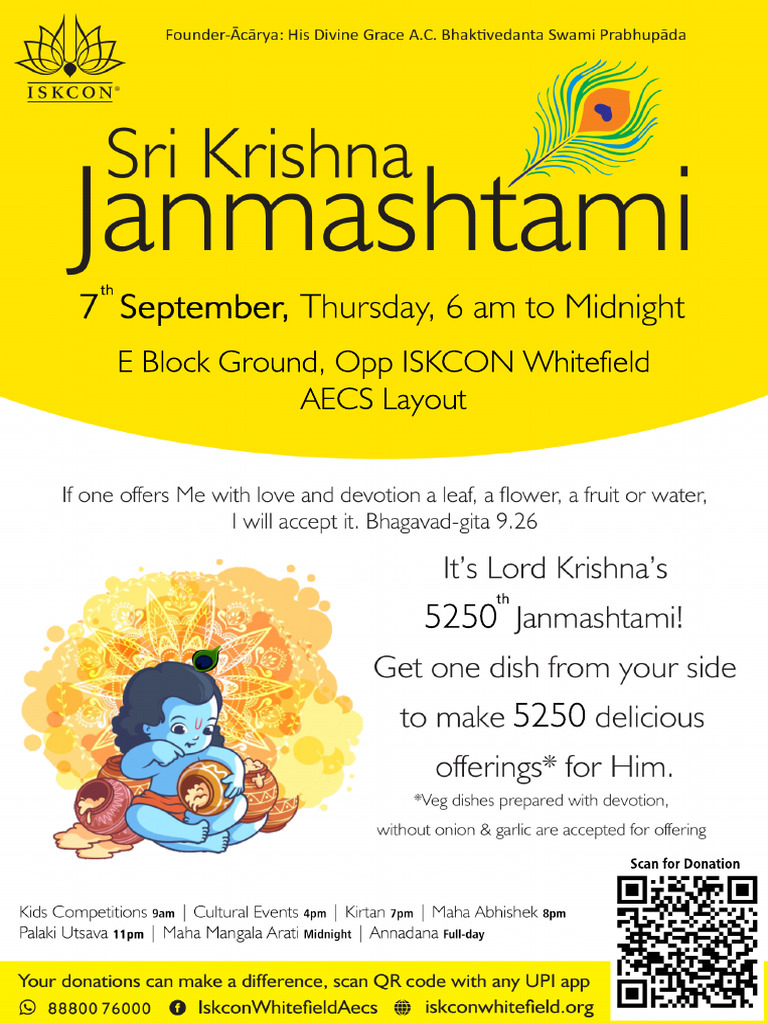 ISKCON Whitefield Janmashtami 2023 | PDF