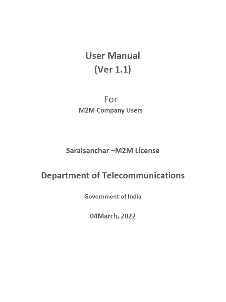 m2m Applicant Usermanual v1 | PDF | Software | Computing