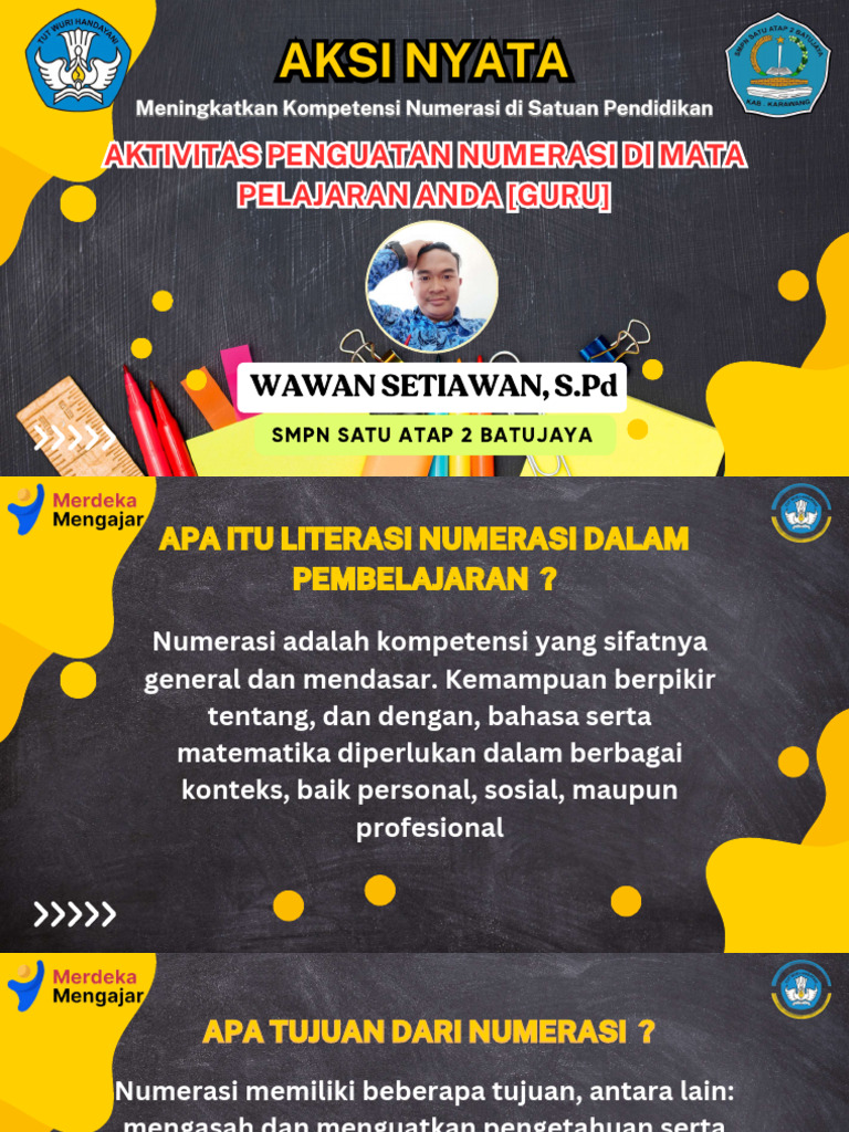 Aksi Nyata (Aktivitas Penguatan Literasi Di Mata Pelajaran Anda) - Wawan Setiawan, S.PD | PDF ...