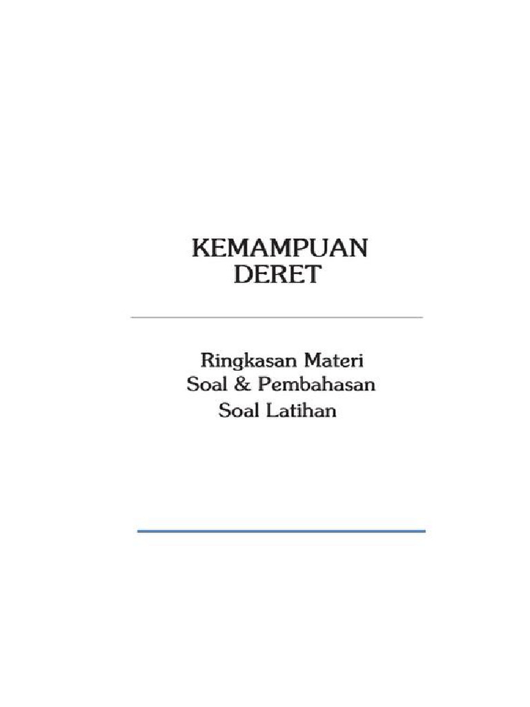 SOAL TPA-KEMAMPUAN DERET | PDF