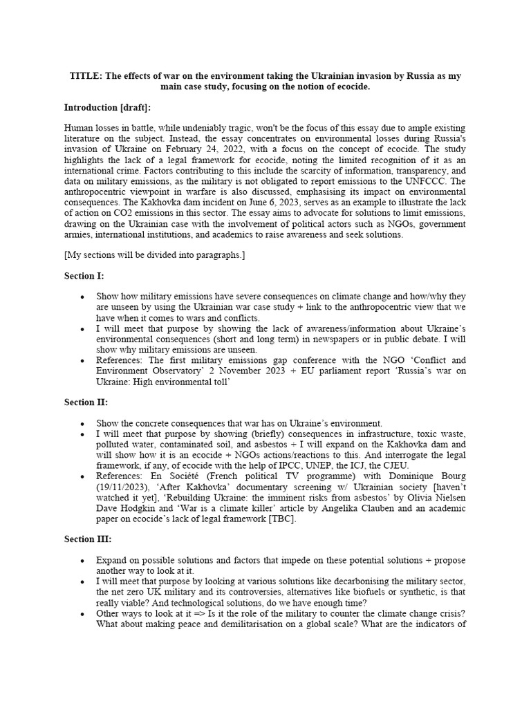 Essay Plan - 750 Words | PDF | Non Governmental Organization | Climate ...