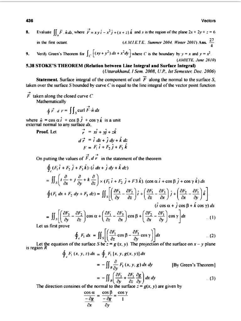 Stokes Theorem | Download Free PDF | Sphere | Integral