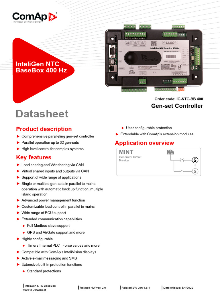 Ig-Ntc-Bb 400 HZ Datasheet | PDF | Power Supply | Mains Electricity