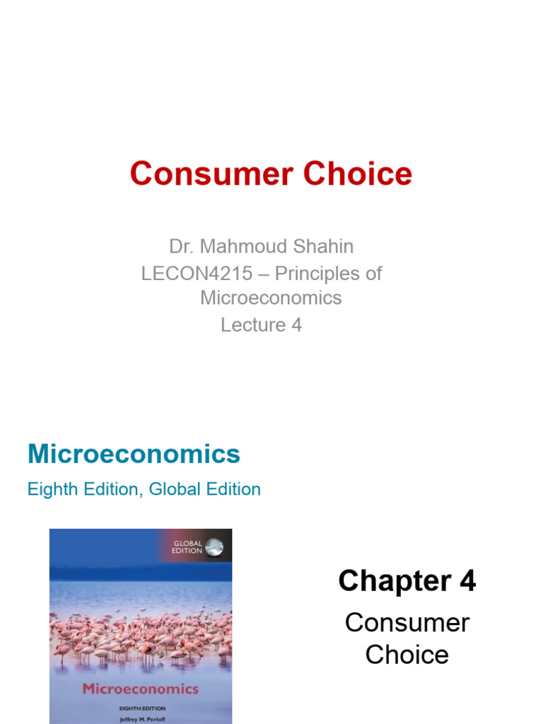 Understanding Consumer Choice in Economics | PDF | Supplemental ...