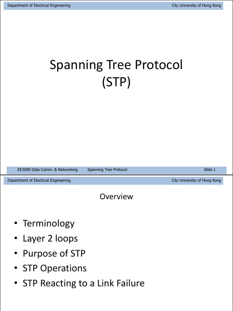Spanning Tree Protocol | PDF | Network Switch | Computer Network