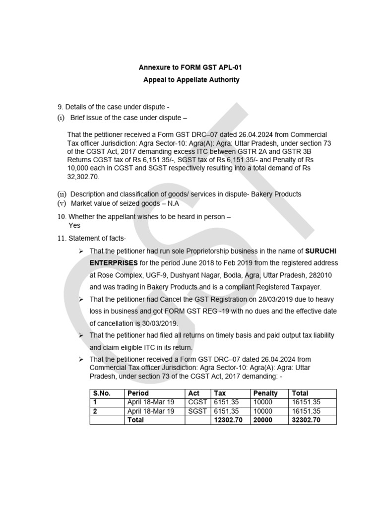 Apl Annexure Template | PDF | Taxes | Payments
