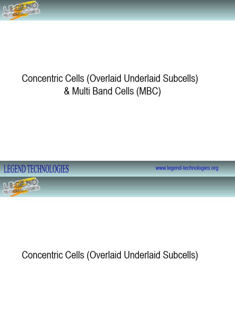 5-Concentric & MultiBand Cells | PDF | Radio | Radio Propagation