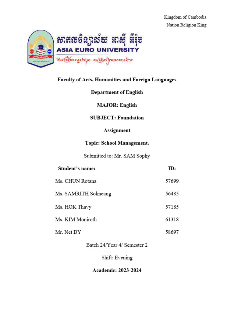 School Management Concepts Explained | PDF | Schools | Teachers