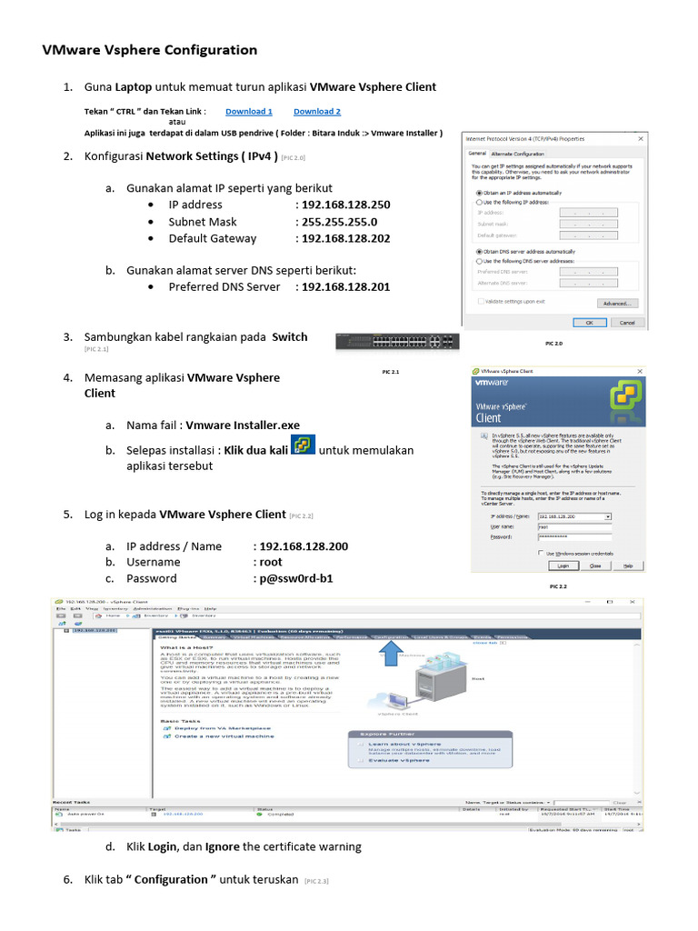 Konfigurasi VMware Vsphere v1.5 | PDF