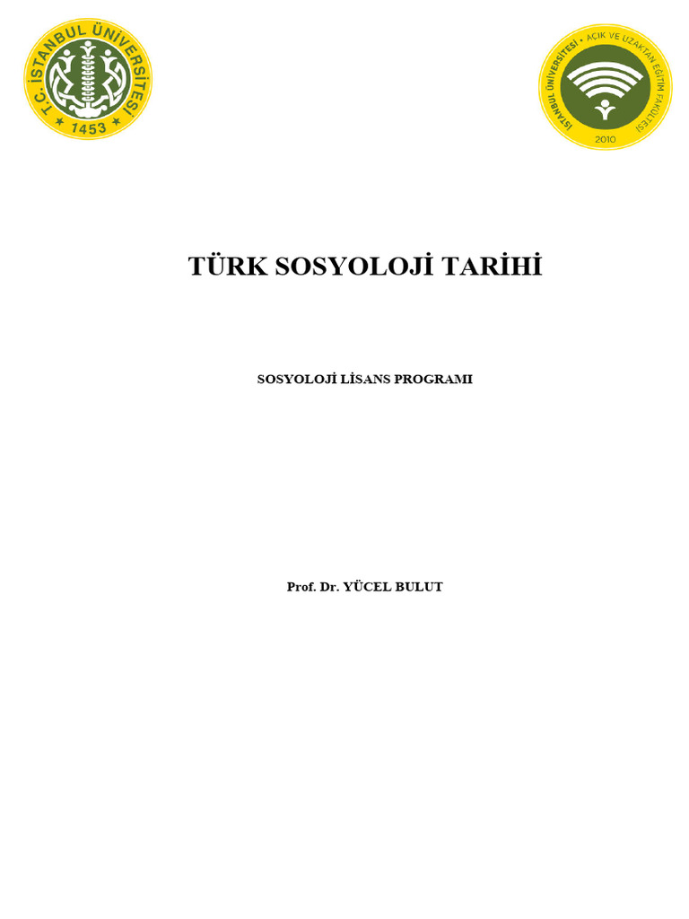 Turk Sosyoloji Tarihi | PDF