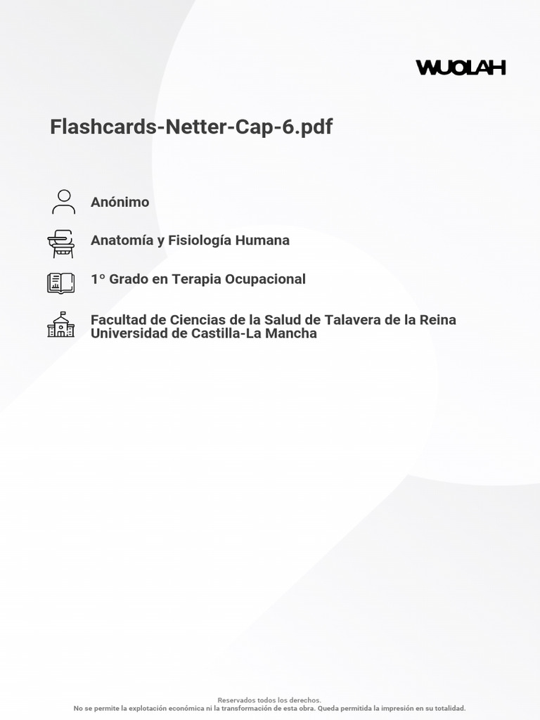 Wuolah Free Flashcards Netter Cap 6 Pdf