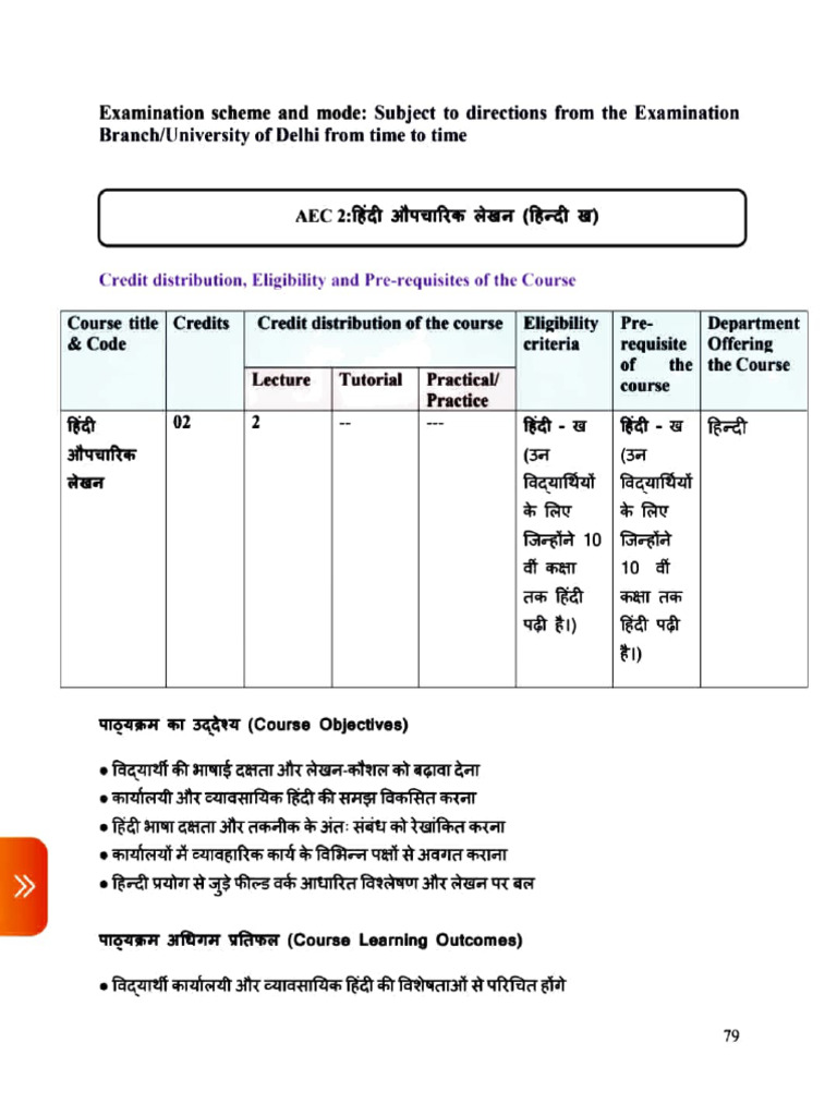 AEC 2 हिन्दी औपचारिक लेखन | PDF