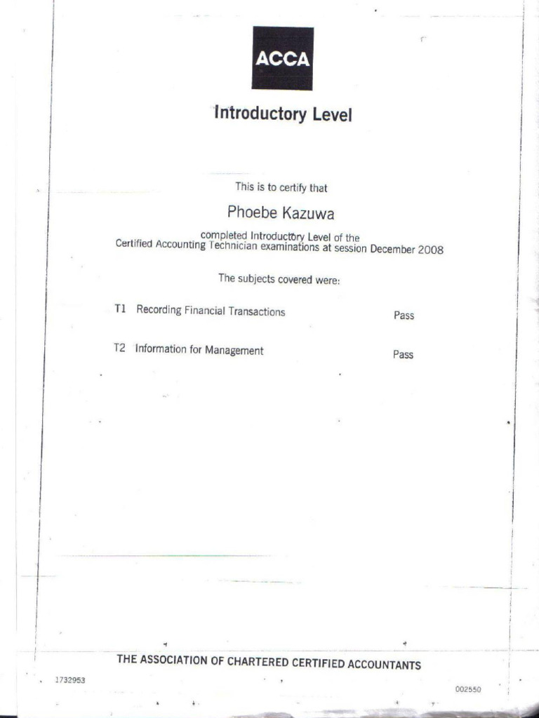 Acca 1 | PDF