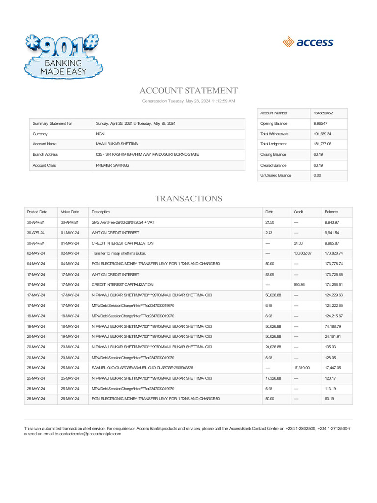 Maaji Bukar Shettima 1648659452 20240528111342 | PDF | Wire Transfer ...