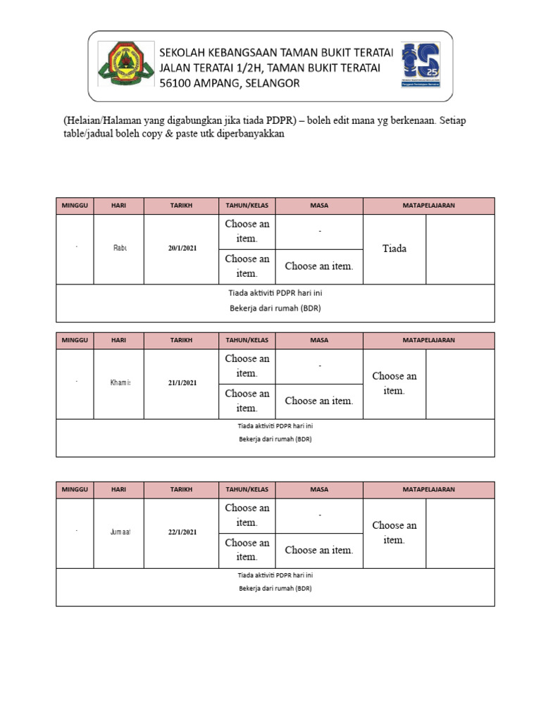 Contoh RPH PDPR | PDF