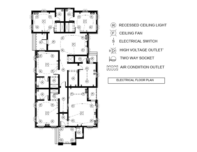 Electricaal Floor Plan | PDF | Electrical Components | Power Engineering