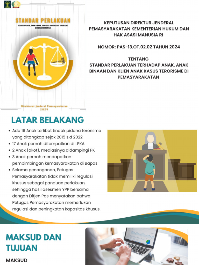 Paparan Launching Standar Anak Kasus Terorisme-Direktorat PK Dan UKRP | PDF