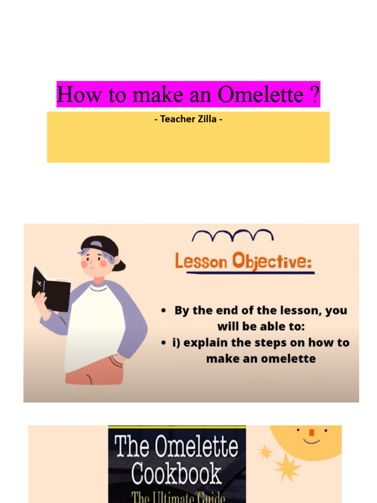 How To Make An Omelette | PDF | Cooking, Food & Wine | Language Arts & Discipline