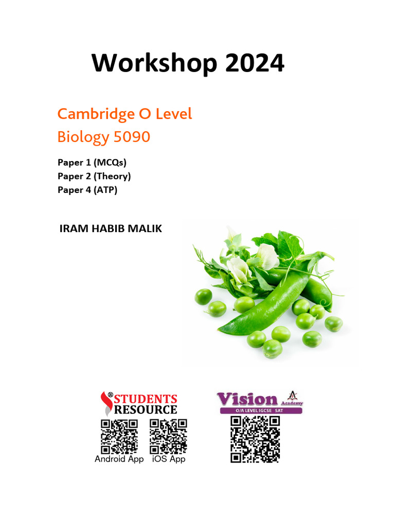 5090 Workshop 2024 by Miss Iram Habib | PDF | Ploidy | Digestion