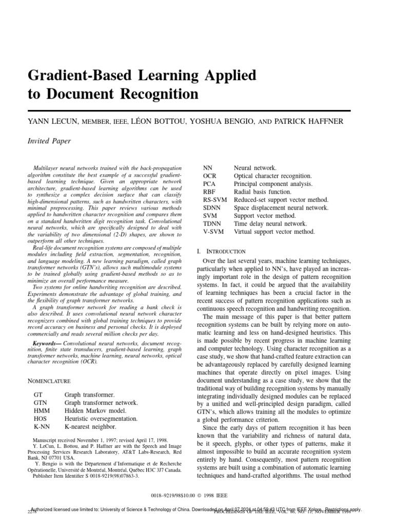 Gradient-Based Learning Applied To Document Recognition | Download Free ... Gradient-Based Learning Applied To Document Recognition | Download Free ...