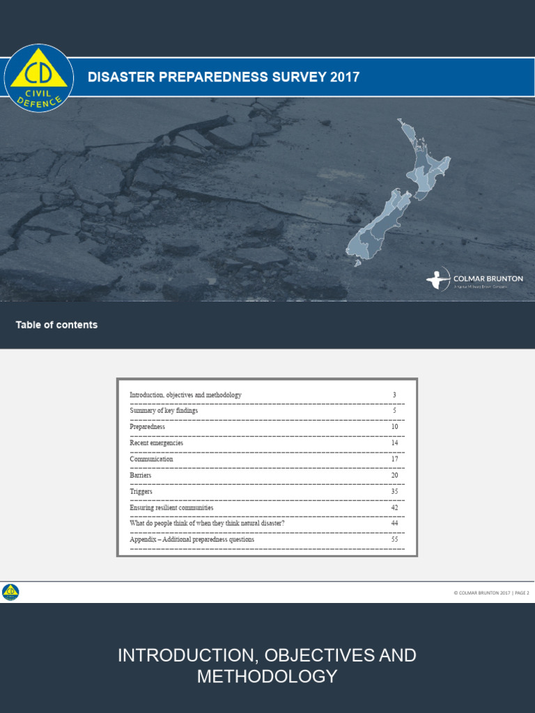 Civil Defence Disaster Preparedness Report 2017 | PDF | Emergency ...