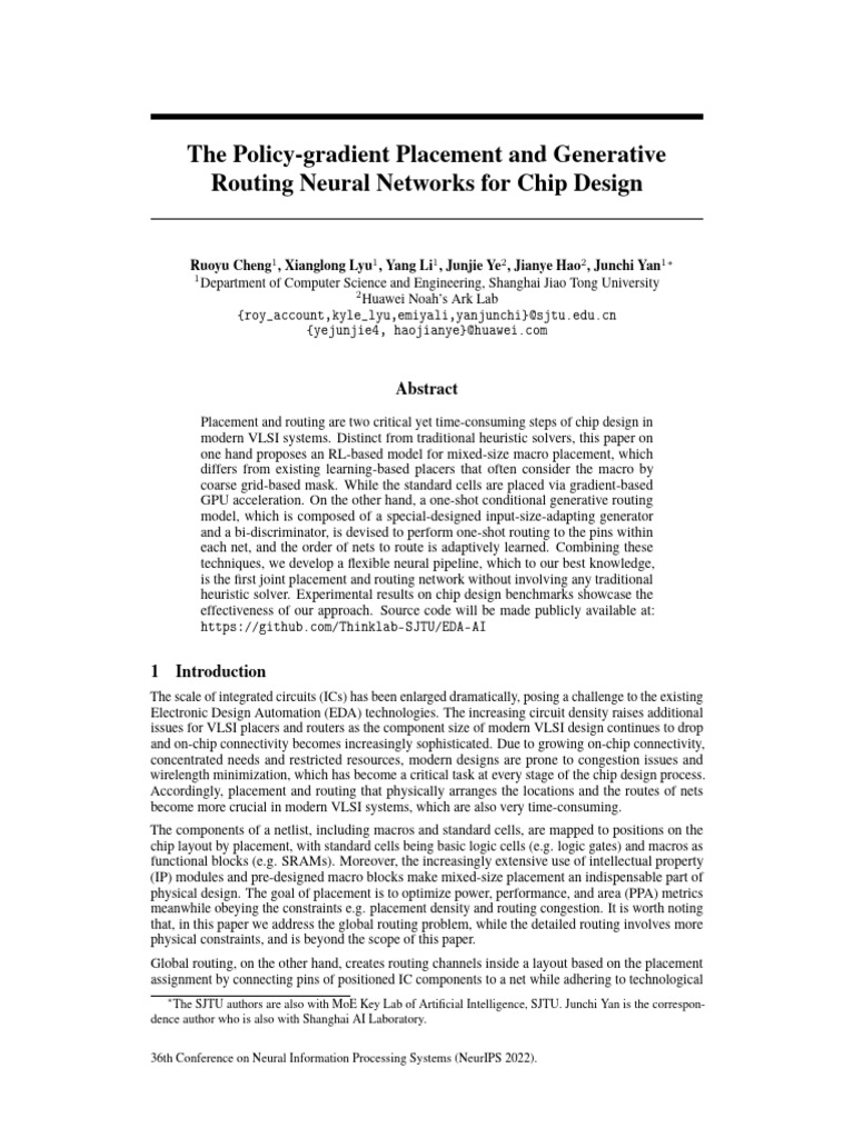 The Policy Gradient Placement | PDF | Routing | Computer Engineering