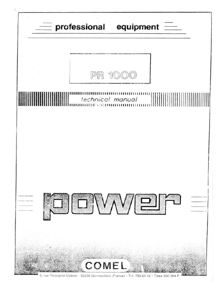 Mode Emploi pr1000 | PDF