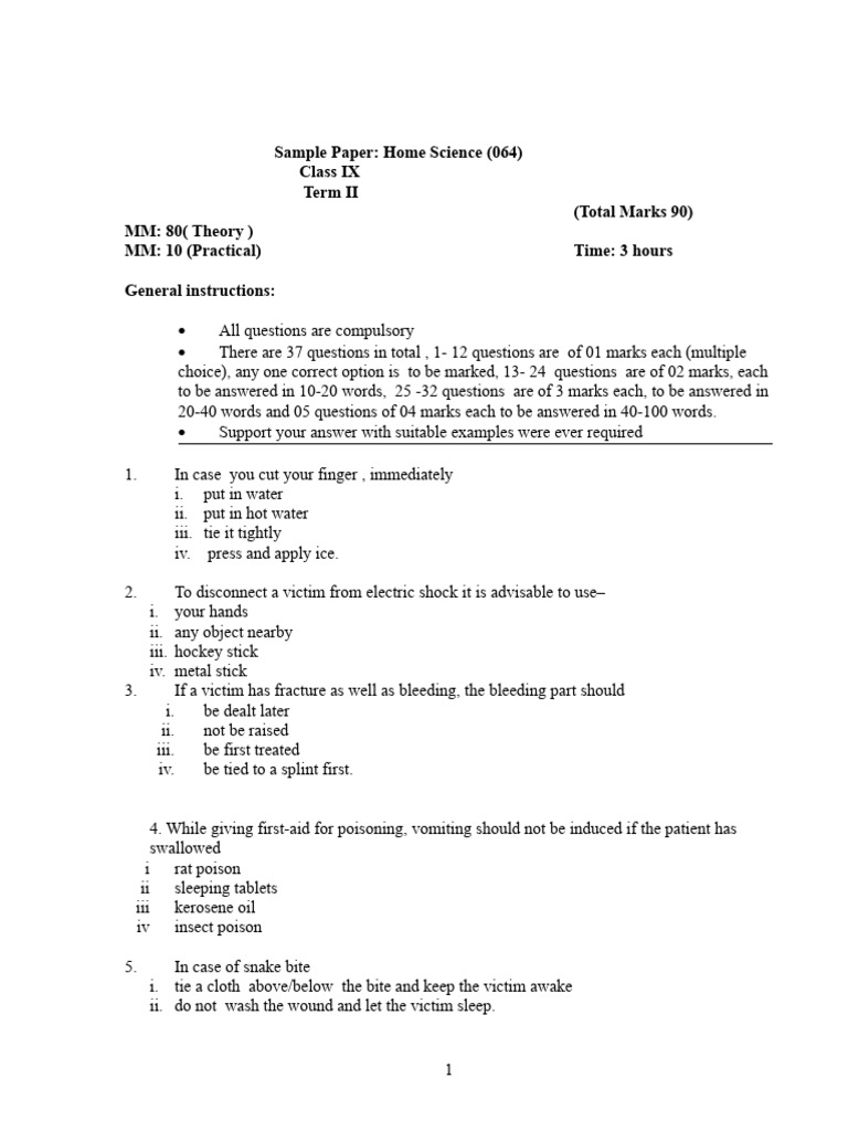 Home Science Class IX | PDF | Textiles | Fibers