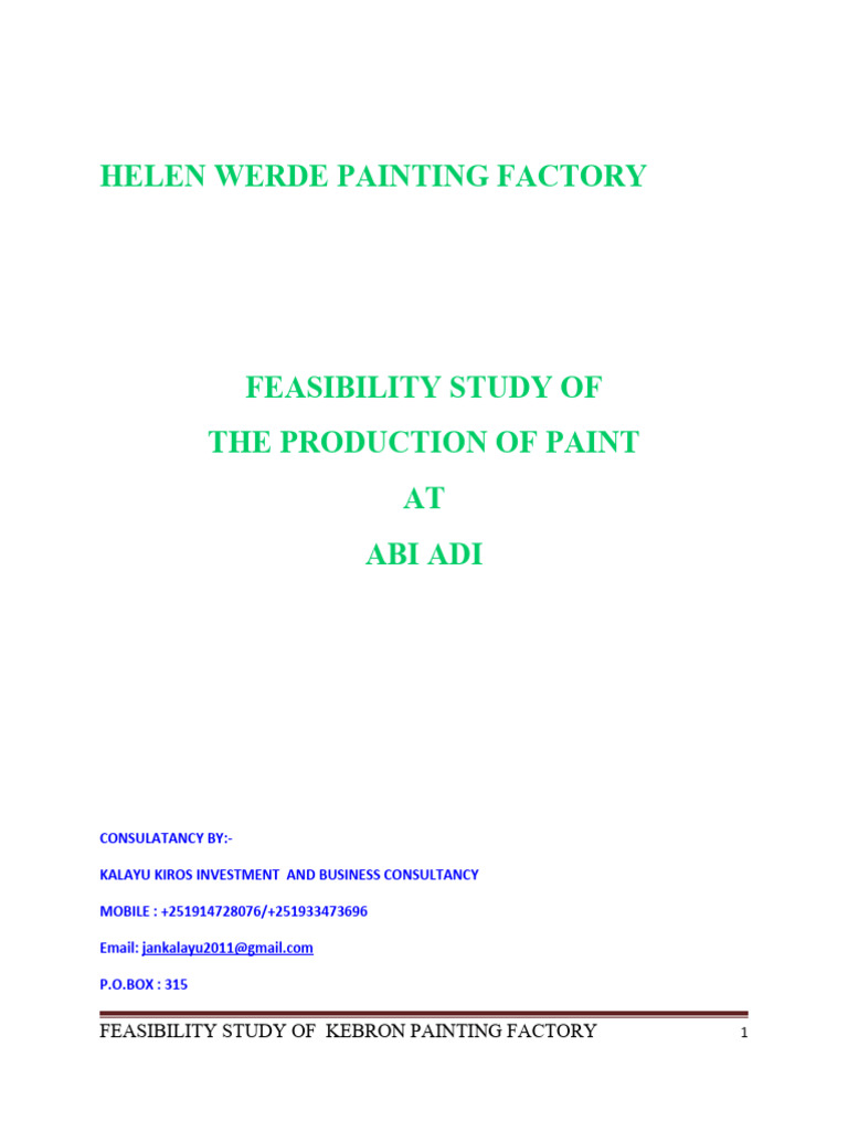 Kebron Painting Factory | PDF | Internal Rate Of Return | Net Present Value
