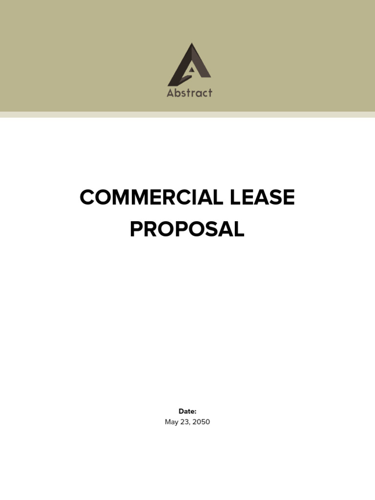Commercial Lease Proposal Template | PDF | Lease | Law And Economics