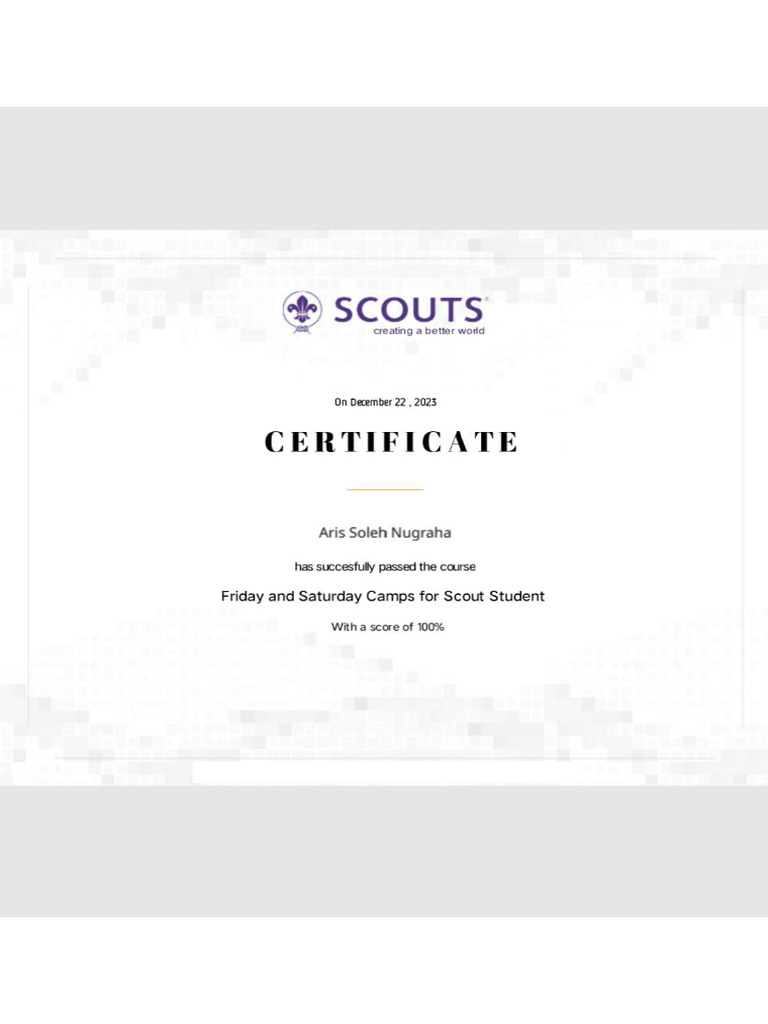 Sertifikat PERJUSA | PDF