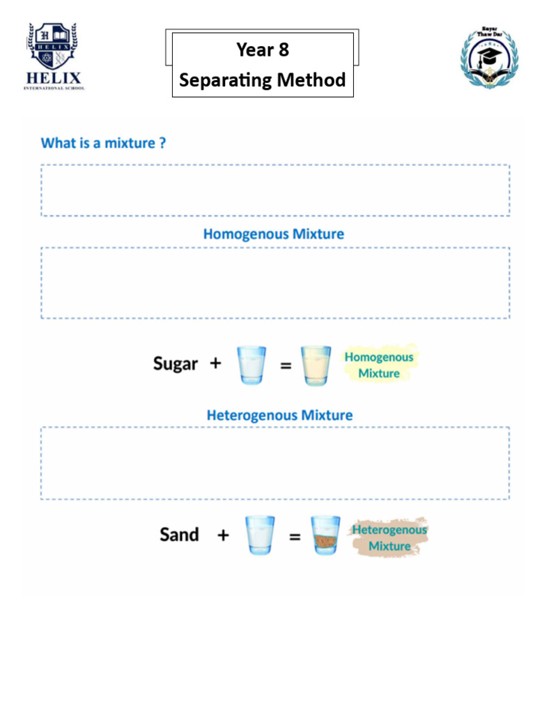 Year 8 Chemistry Separating Method | PDF