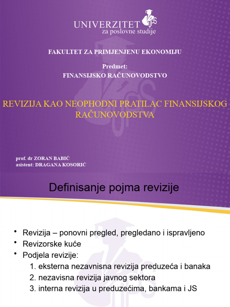 FINANSIJSKO RAČUN.2-Revizija | PDF