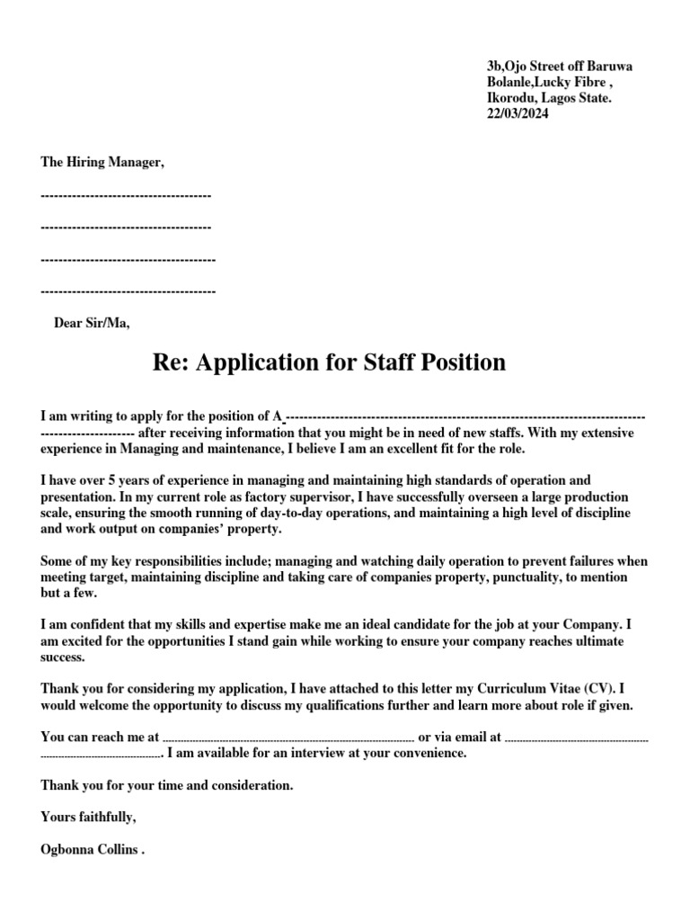 Collins Letter | PDF