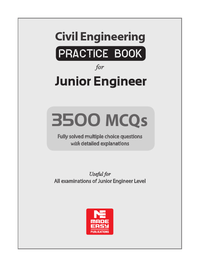 CE - 3500 MCQs - JE Practice Book - Sample Pages | PDF | Engineering