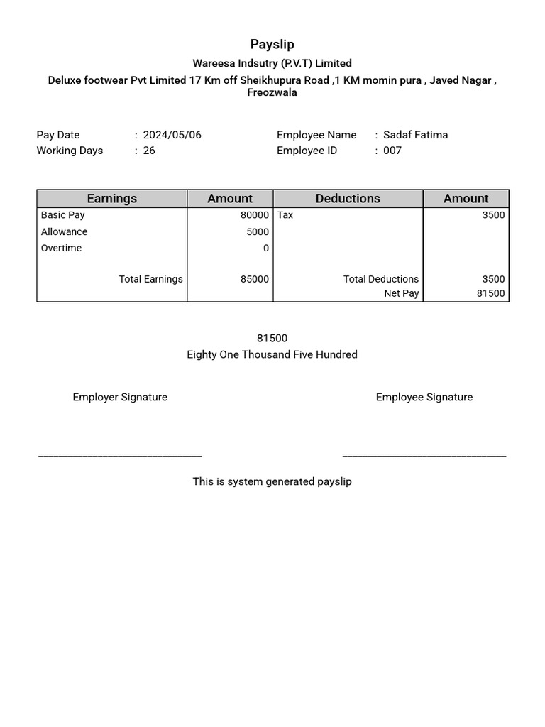 payslip | PDF