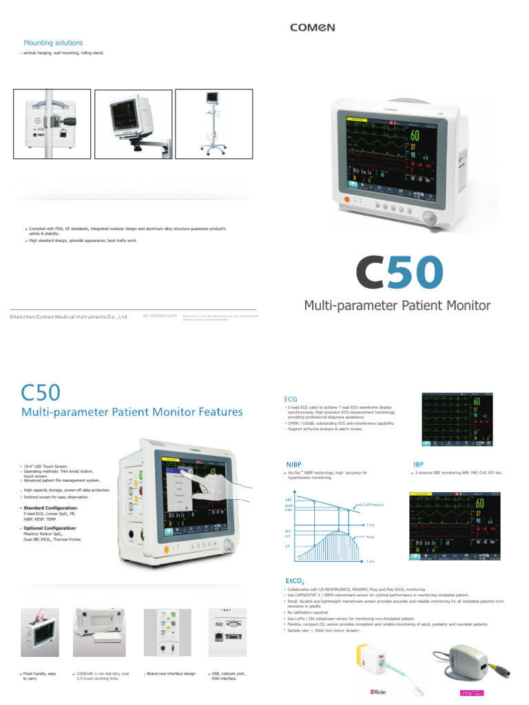 Multi-Parameter Patient Monitor: Mounting Solutions | PDF | Technology ...