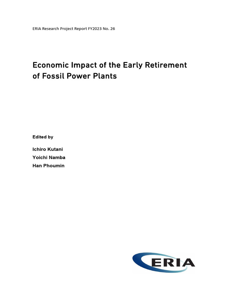 Economic Impact of The Early Retirement of Fossil Power Plants | PDF ...