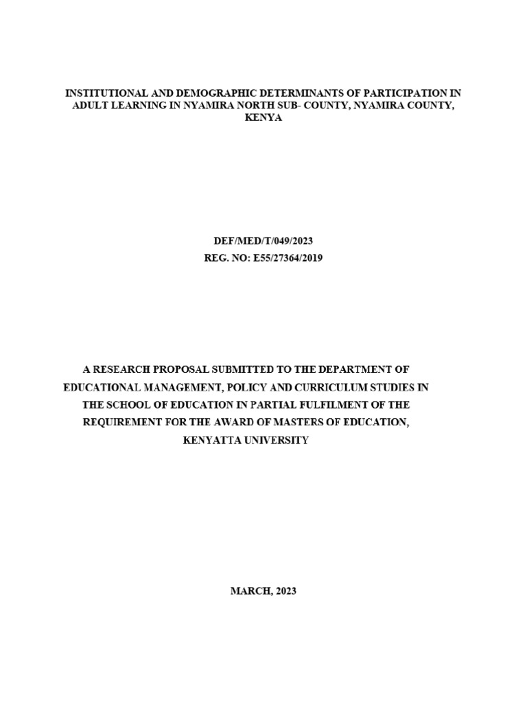 Proposal DRAFT | PDF | Cost Of Living | Adult Education