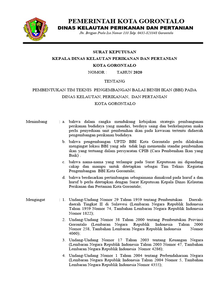 SK Kadis Tim Bbi | PDF