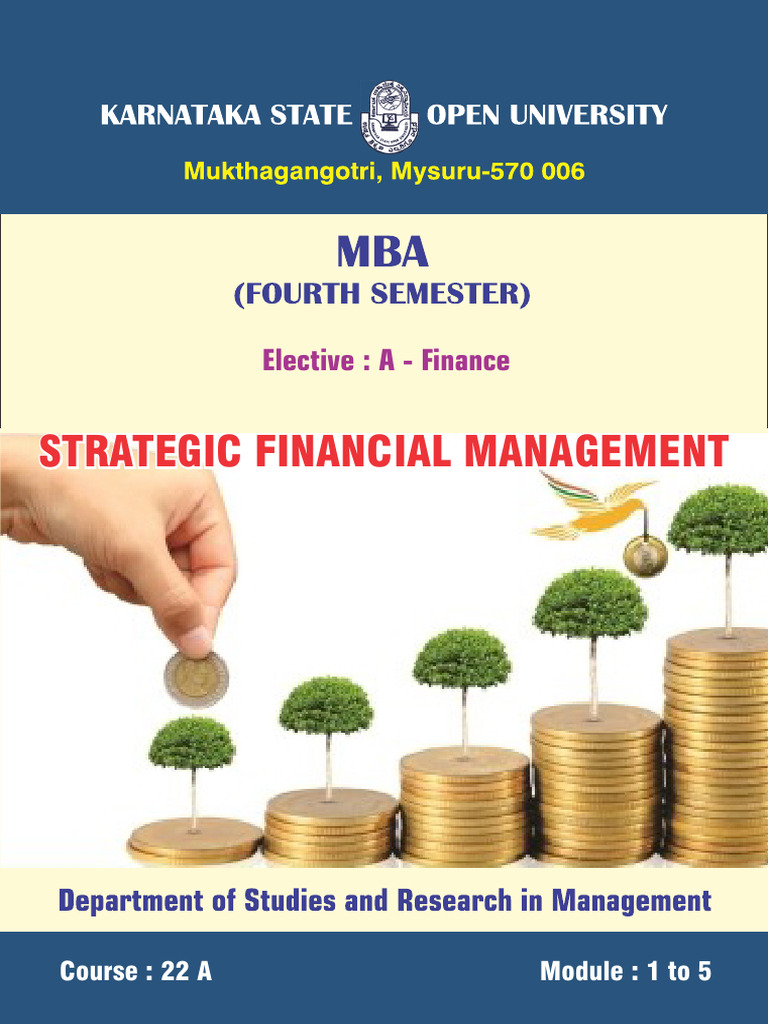 Mba - FM - 4sem - 4course - 22 (A) Strategic Financial Management | PDF ...