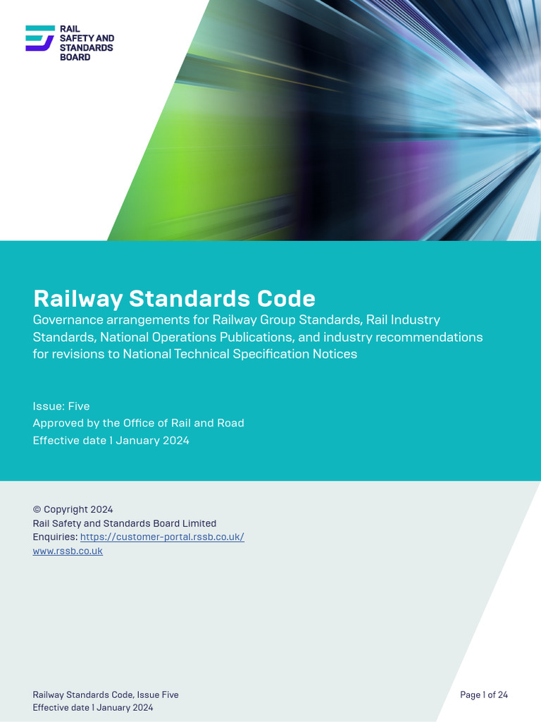 RSSB Railway Standards Code Issue 5 | PDF | Justice | Crime & Violence