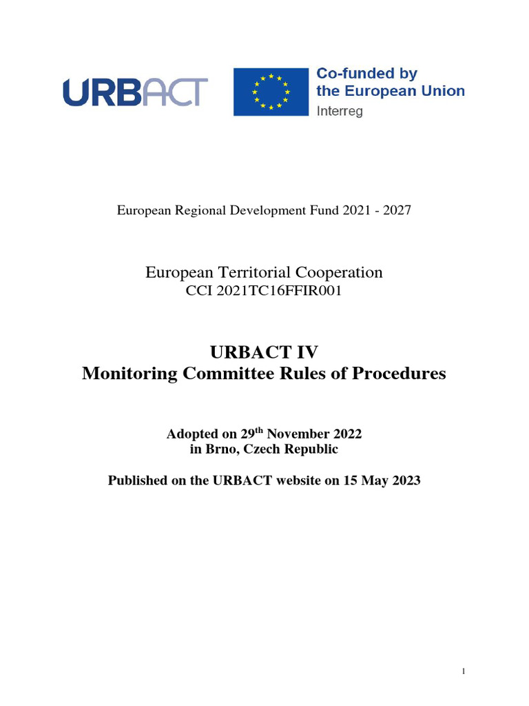 UIV MC Rules of Procedure | PDF | Committee | European Union