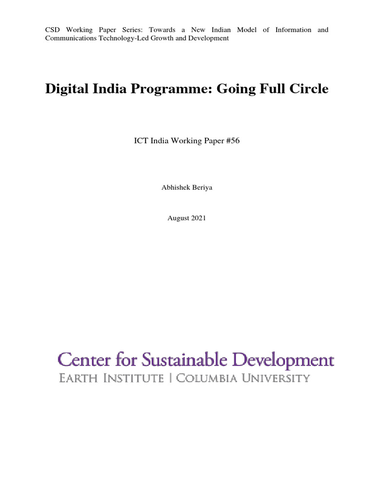 Digital India: ICT Growth and Challenges | PDF | Governance ...