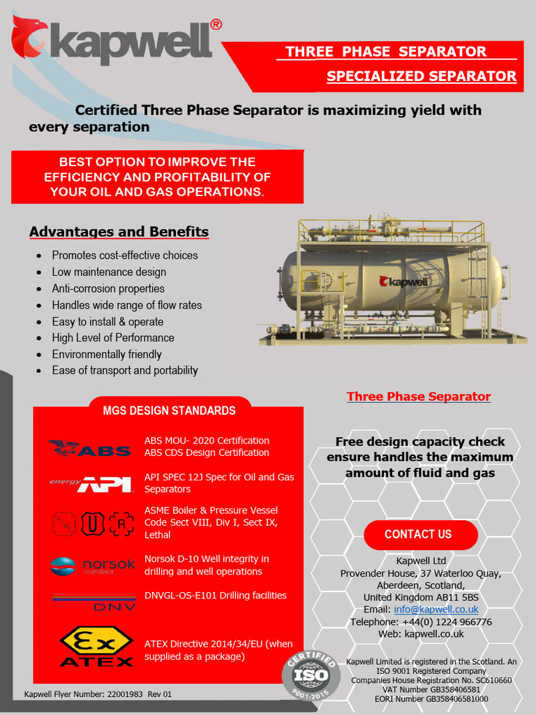 Three Phase Separator | PDF | Gases